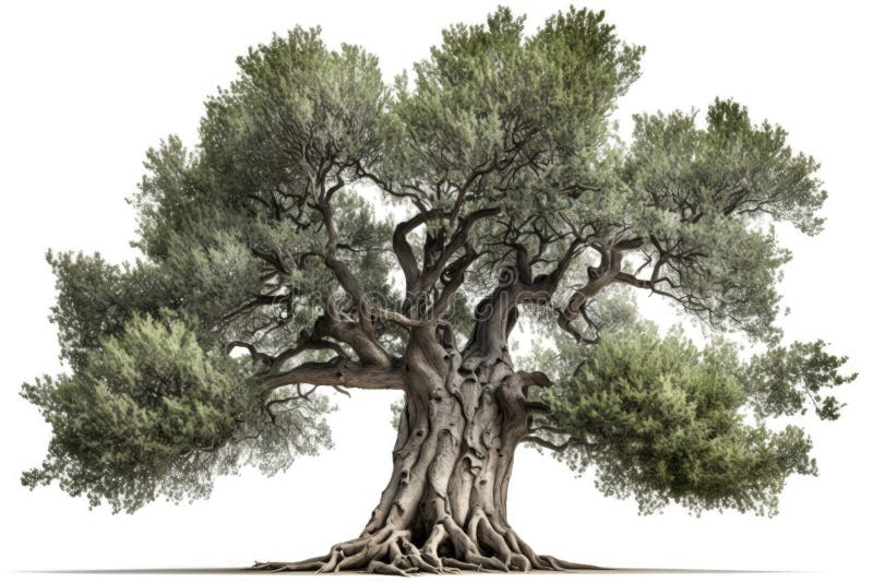 Majestic Old Tree on White Background for Nature-Themed Designs. Stock ...