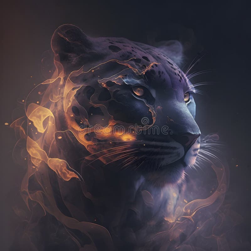 Majestic Panther Portrait for Posters and Web Design. Stock ...