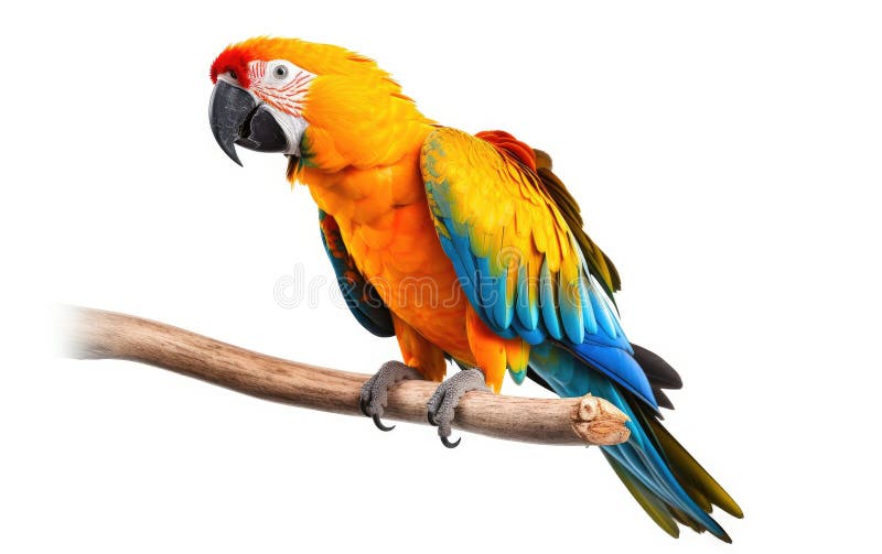 Majestic Parrot on White Background Stock Illustration - Illustration ...