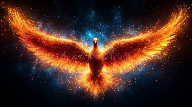 A Majestic Phoenix Rising from the Ashes, Symbolizing Rebirth and ...