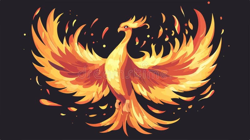 Majestic Phoenix Rising from Flames - Mythical Bird Fantasy Creature ...