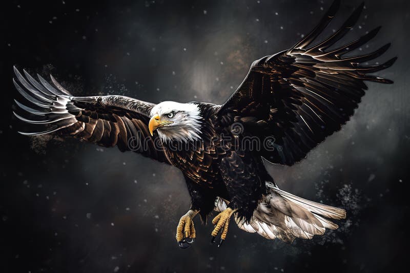 A Majestic and Powerful Bald Eagle Soaring through the Sky - this Bald Eagle is Soaring through ...