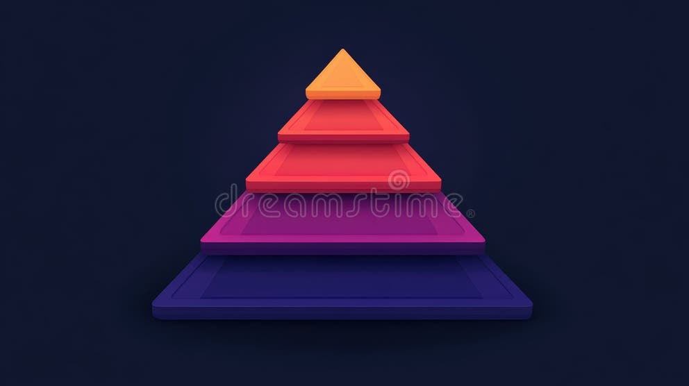 Majestic Pyramid with Illuminated Triangular Apex, a Symbol of Power ...