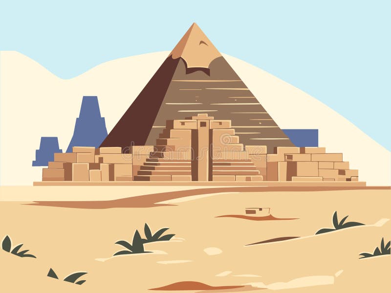 Majestic Pyramid - Illustration of Ancient Wonder Stock Illustration ...
