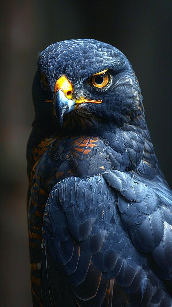 Majestic Raptor in Profile stock illustration. Illustration of detail ...