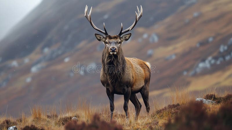 Majestic Red Deer Stag in the Scottish Highlands Stock Image - Image of ...