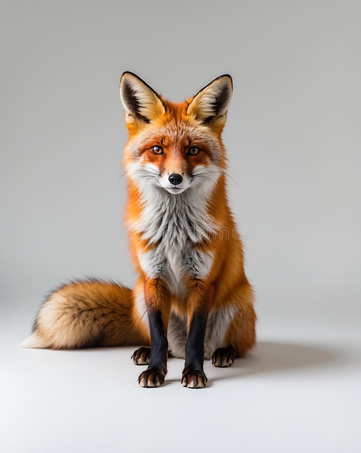 Majestic Red Fox Portrait: a Study in Orange and White Stock ...