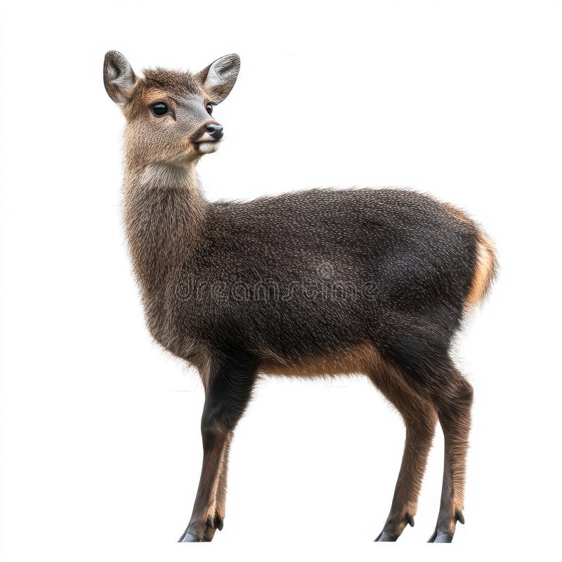 Majestic Reindeer Profile Isolated on White Background Stock ...