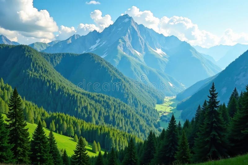 Ridgeline Vibrant Green Forests Stock Illustrations – 3 Ridgeline ...