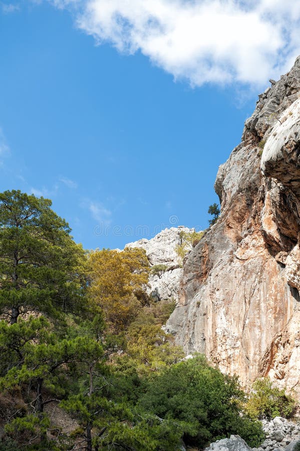 Majestic Rocky Cliff Against a Bright Sky, Showcasing Natural Beauty ...