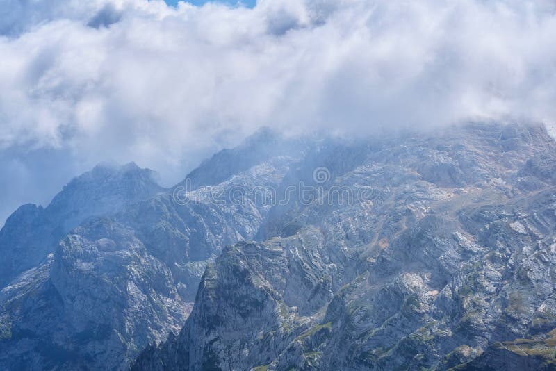 Majestic Rocky Mountain Spurs among the Clouds Stock Photo - Image of ...