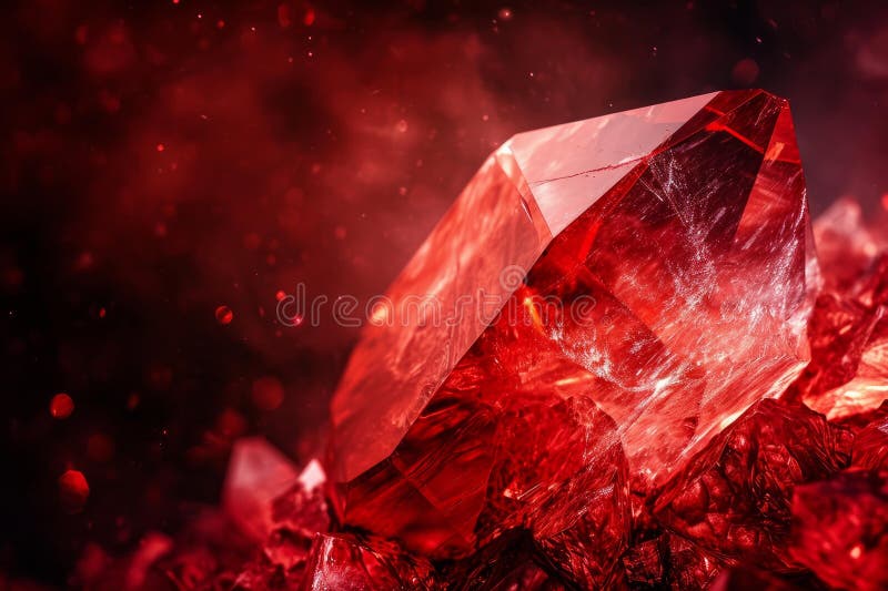 Majestic Ruby Gemstone on Dark Background Stock Image - Image of ...