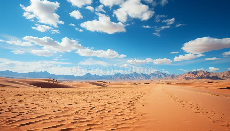 Majestic Sand Dunes Ripple in the Arid Heat Generated by AI Stock Photo ...