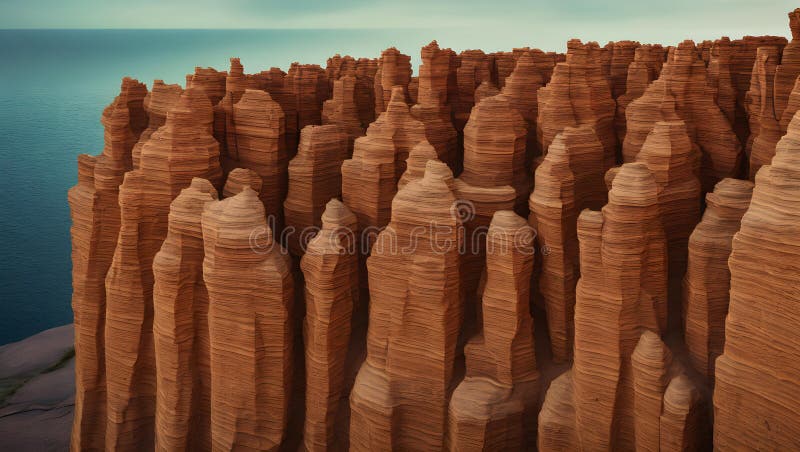 Majestic Sandstone Cliff. Nature Reserve with Dramatic Sandstone ...