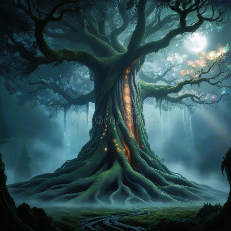 A Majestic and Scary Giant Tree in the Middle of an Ancient Forest ...
