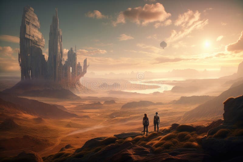 Majestic Sci-Fi Landscape: a Futuristic Photography Award Winner Stock ... Majestic Sci-Fi Landscape: a Futuristic Photography Award Winner Stock ...