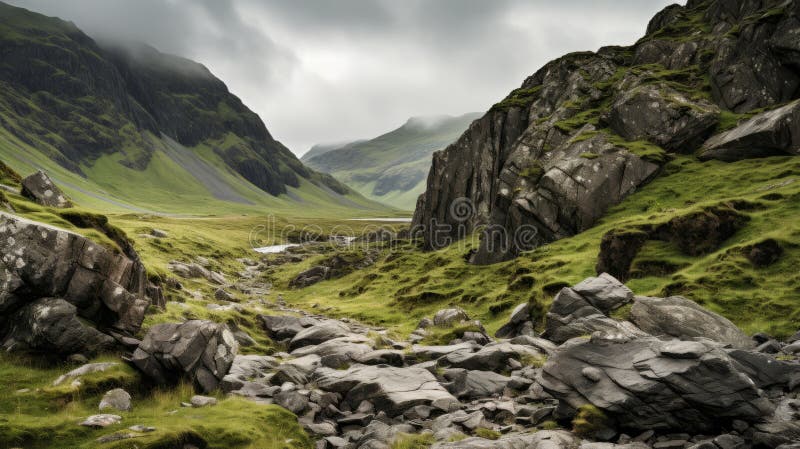 Majestic Scottish Highlands: Dark, Foreboding Landscapes with Sharp ...