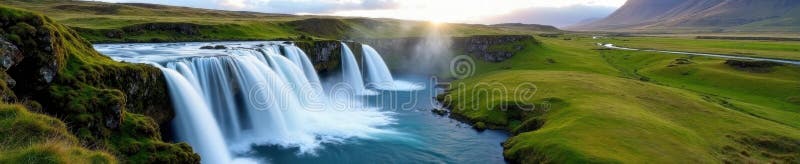 Majestic Seljalandsfoss Cascading Down Moss Covered Cliffs , Beautiful ...