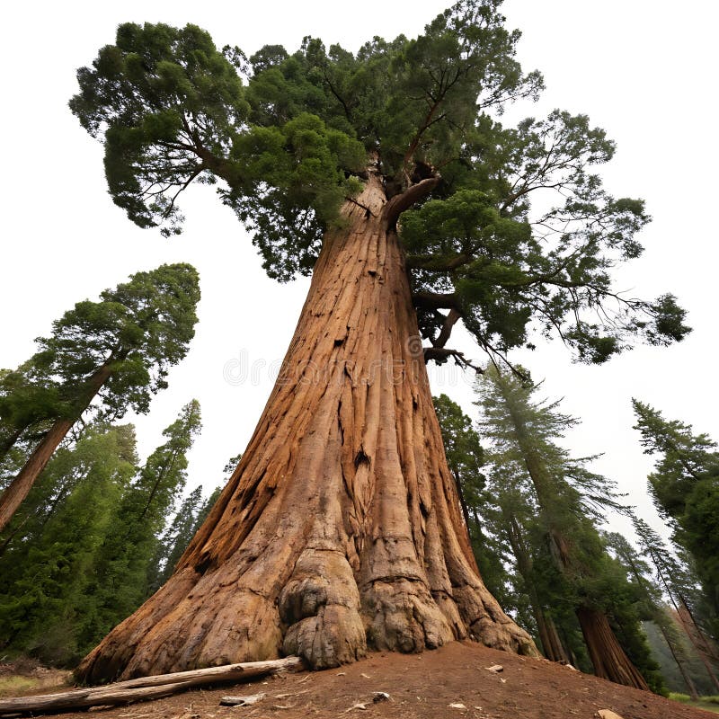Majestic Sequoia Tree with a Thick Trunk and Sprawling Branches ...