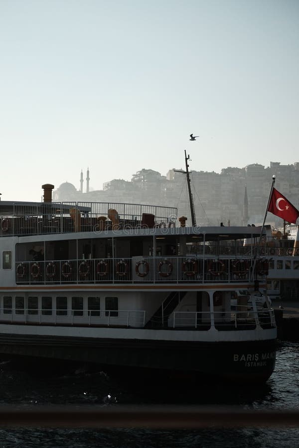 Majestic Ship Sailing on the Bosphorus Strait in Istanbul, Turkey ... Majestic Ship Sailing on the Bosphorus Strait in Istanbul, Turkey ...