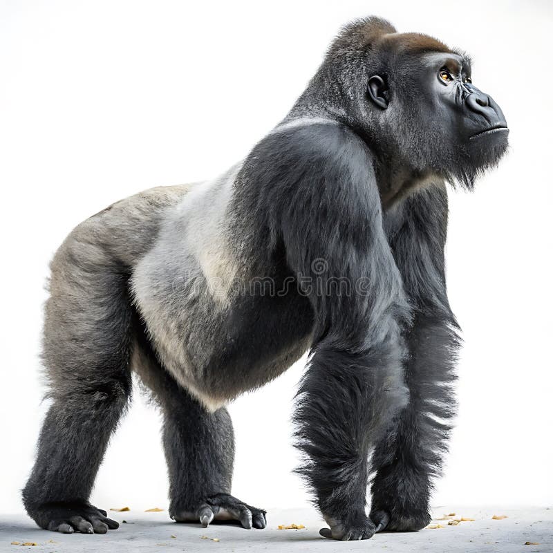 Majestic Silverback Gorilla in Profile, Showing Its Strength and ...