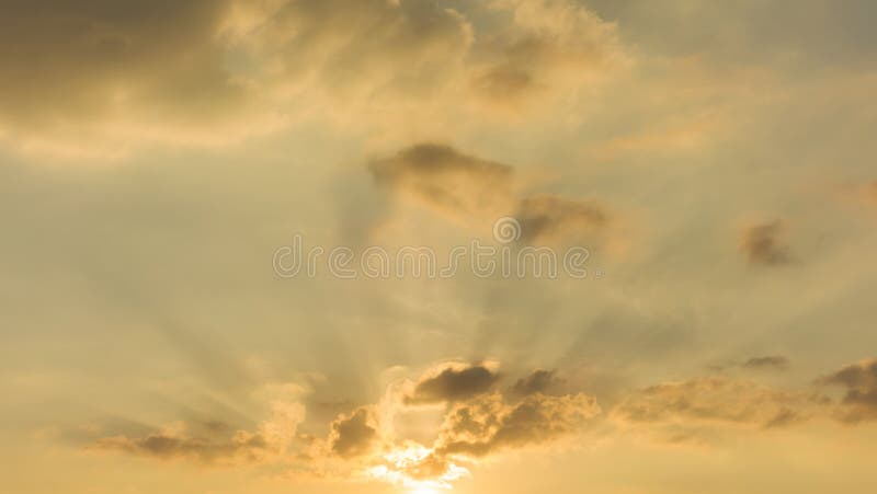 Majestic Sky with Sun Rays. Stock Image - Image of majestic, light ...