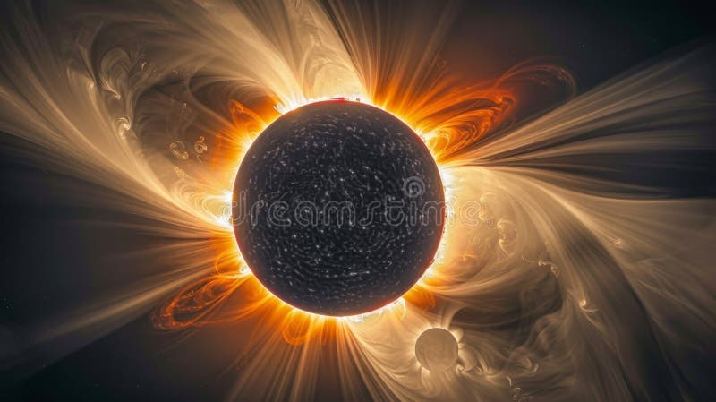 Majestic Solar Flares Radiating from a Sun-Like Star in Space Stock ...