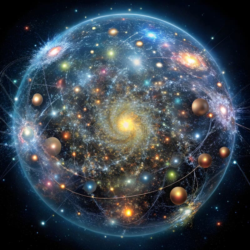 Majestic Solar System Diorama with Hyper Realistic Planets Floating in ...