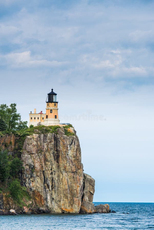 Split Rock Lighthouse Birch Trees Stock Image - Image of trees ...