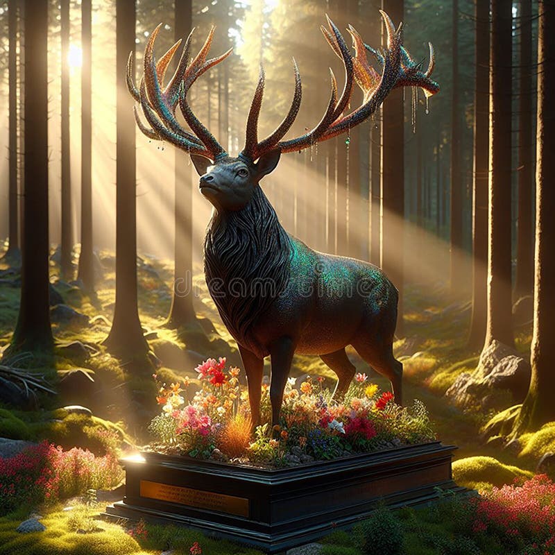 A Majestic Stag Generative Ai Stock Illustration - Illustration of ...