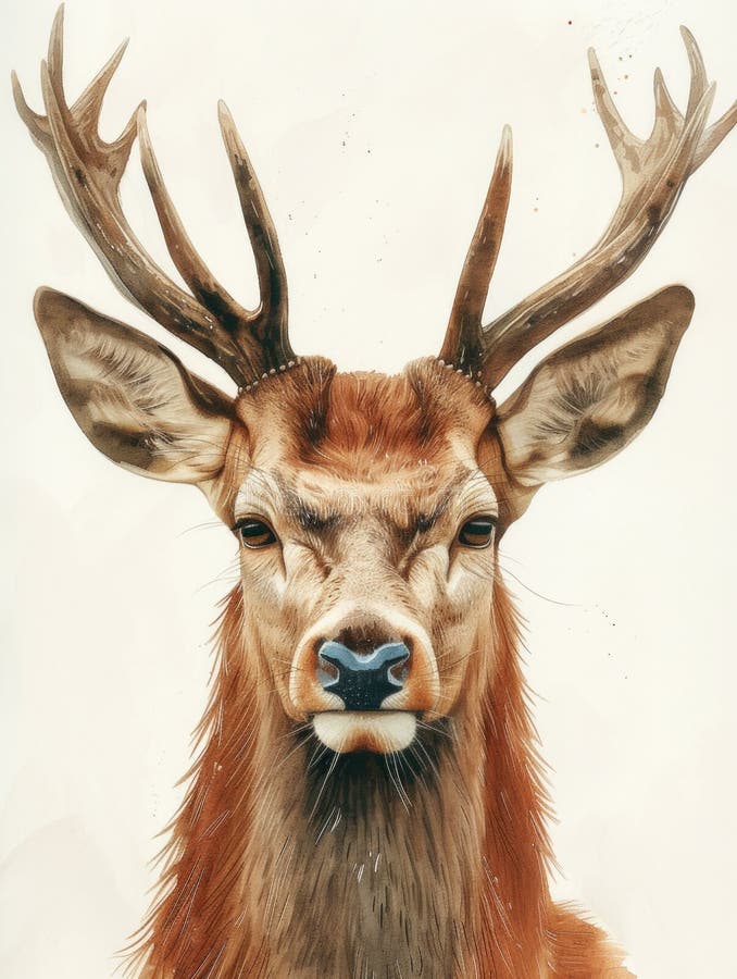 Majestic Stag in Wildlife Forest Illustration Generative AI Stock ...