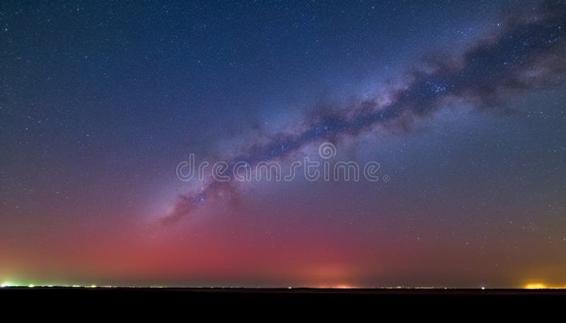 Majestic Star Trail Orbits Planet in Glowing Purple Atmosphere ...