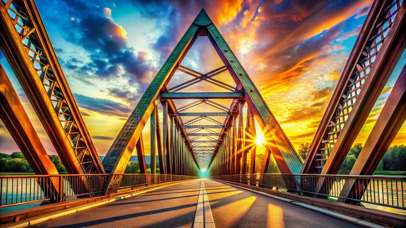 Majestic Steel Bridge a Triangle Composition of Architectural Ingenuity ...