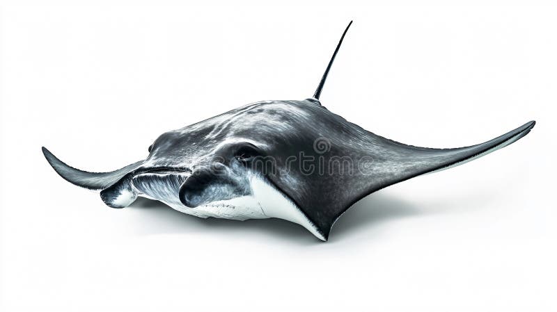 Majestic Stingray Manta Ray Isolated on White Background Stock Image ...