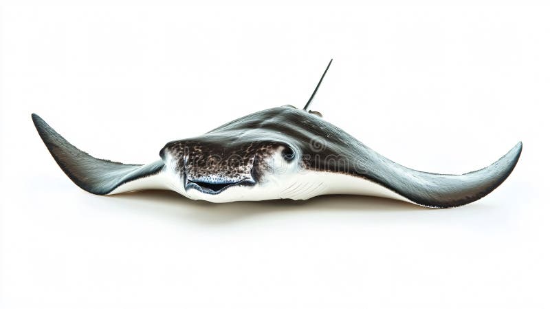 Majestic Stingray Manta Ray Isolated on White Background Stock Photo ...