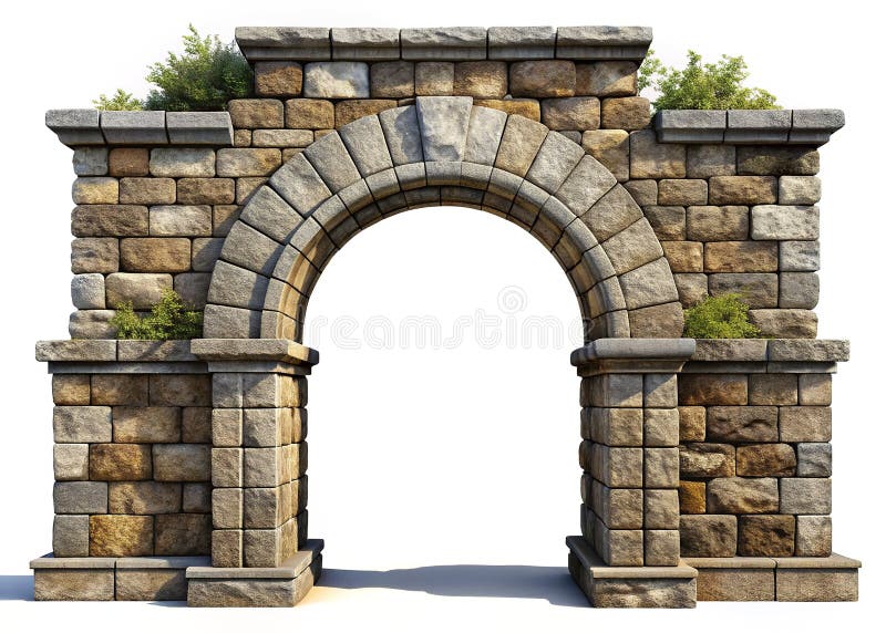 Majestic Stone Arch Gate with Transparent Background a HighQuality 3D ...