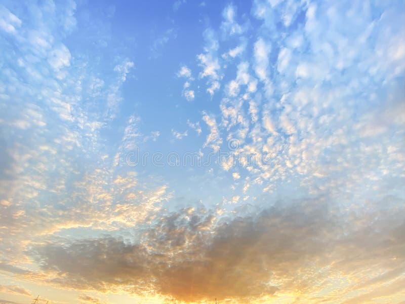 Majestic Sunrise Dramatic Skyscape. Amazing Clouds with Orange Blue ...