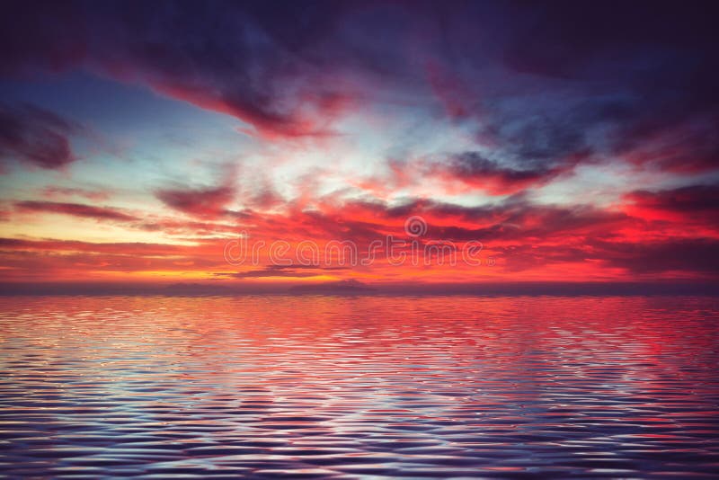 Majestic Sunset Over the Sea Stock Image - Image of horizon, sail: 86399681