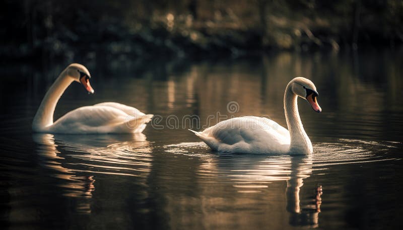 Majestic Swan Reflects Beauty in Nature, Elegance in Tranquility ...