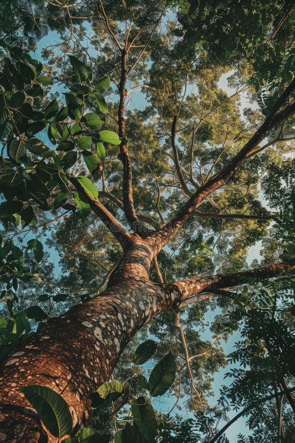 A Majestic Tall Tree Standing in the Middle of a Dense Forest. Suitable ...