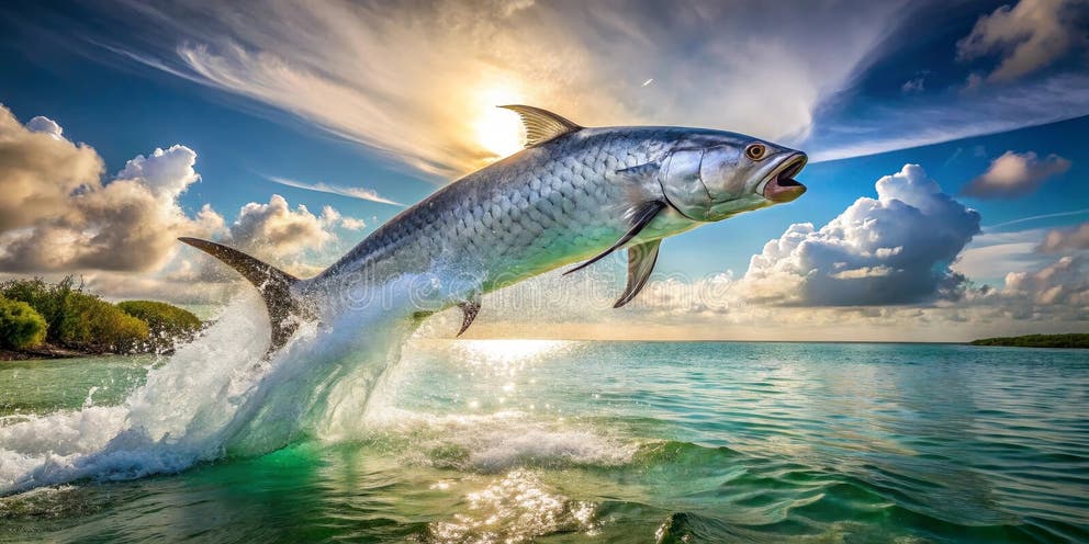 Tarpon Jumping Stock Illustrations – 20 Tarpon Jumping Stock ...