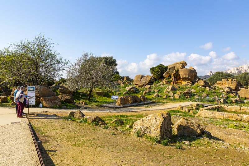 The Majestic Telamon in the Valley of the Temples Editorial Photo ...