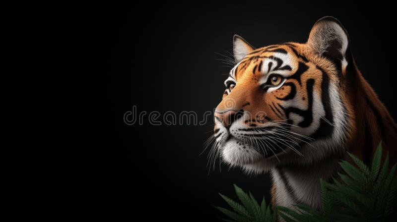 Majestic Tiger Muzzle in Profile Showcasing Its Striking Features and ...