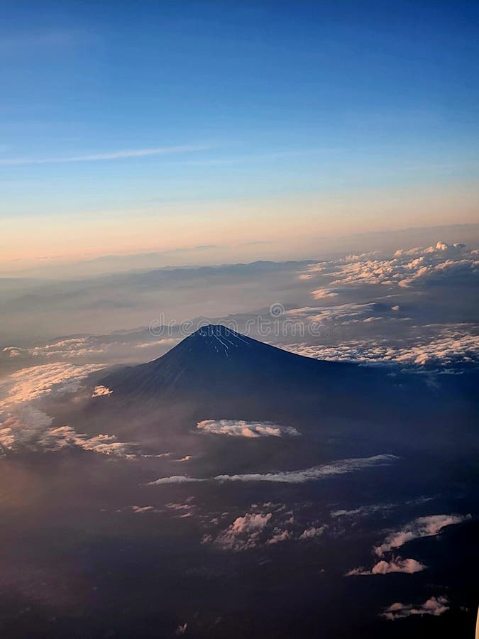 Majestic Top View of Fuji Mountain Stock Image - Image of view, fuji ...