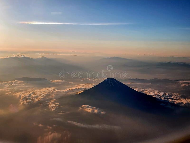 Majestic Top View of Fuji Mountain Stock Photo - Image of fuji, view ...