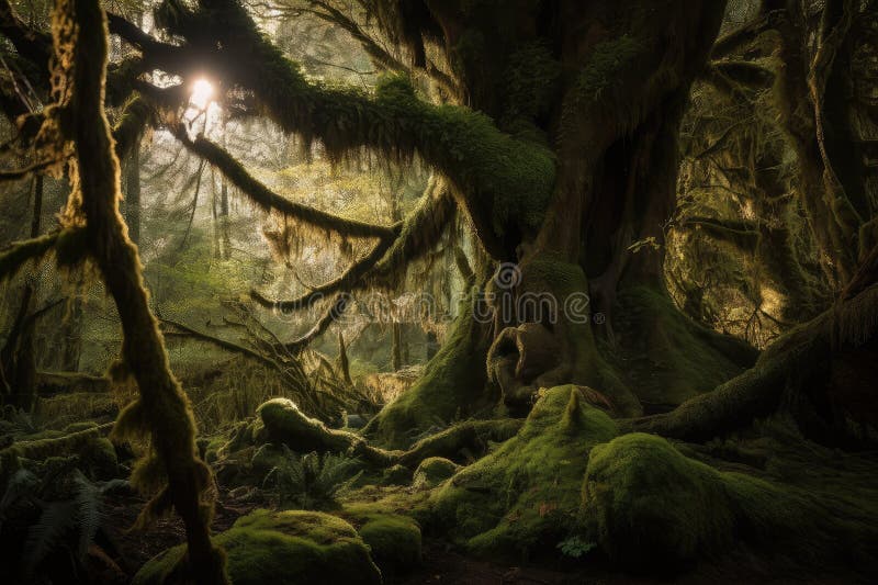 Ancient Oak Tree Silhouetted Against a Dramatic Sunset Sky Stock ...