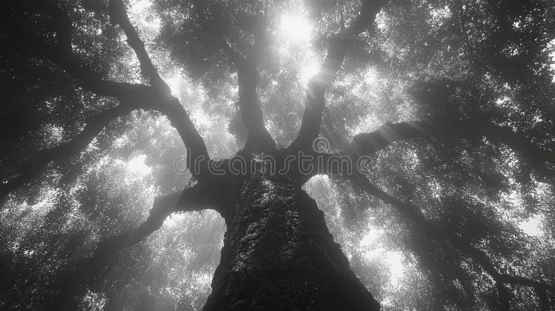 Majestic Tree, Sun Rays, Forest, Misty Atmosphere, Nature Background ...
