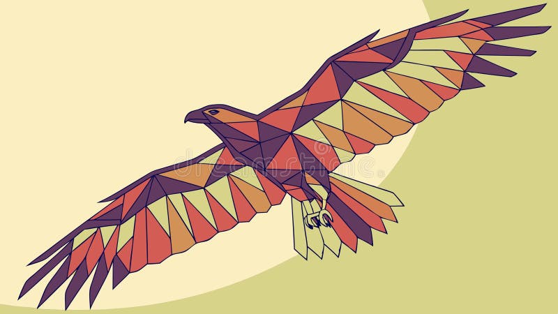Majestic Geometric Eagle or Hawk Vector, Vector Design Generative AI ...