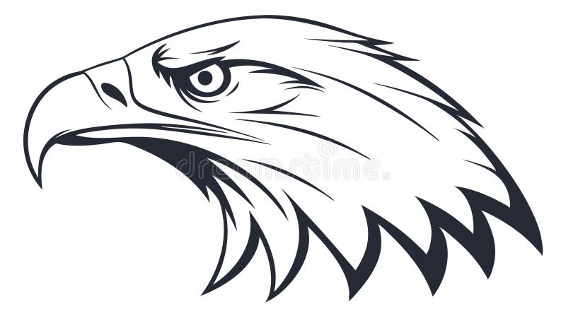 Majestic Eagle Head, Symbol of Power and Vision, Vector Design ...
