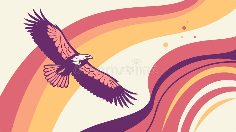 Eagle Soaring High, Bird in Flight, Eagle Silhouette, Freedom Bird, Soaring Eagle Vector Design ...